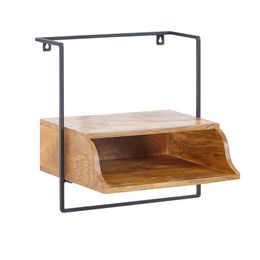 KADIMA DESIGN WANDKONSOLE Mango Massivholz Industrial Stil 44x45x35 cm
