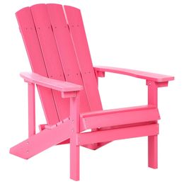 Beliani GARTENSTUHL Holzwerkstoff Rosa Adirondack
