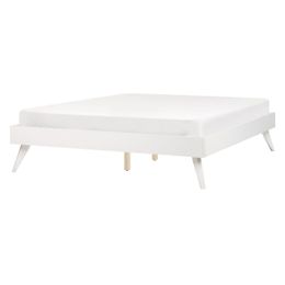 Beliani BETT mit Lattenrost 140x200 cm Wei&szlig; Berric