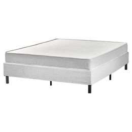 Beliani BOXSPRINGBETT 160/200 cm Hellgrau Countess