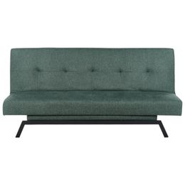 Beliani 3-SITZER-SCHLAFSOFA gr&uuml;n Leeds