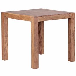 KADIMA DESIGN ESSTISCH Massivholz Akazie Rechteckig Handgefertigt NAKO, Beige 80x80x76 cm