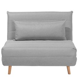 Beliani 1-SITZER-SCHLAFSOFA Polyester Grau Setten