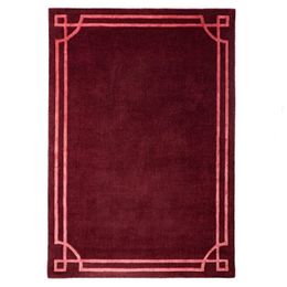 KADIMA DESIGN WOLLTEPPICH GLEN, mit Bord&uuml;re, Rot, 160 x 230 cm
