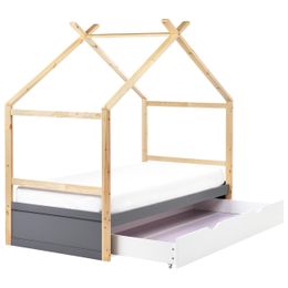 Beliani KINDERBETT 90x200 cm Grau Orgeval