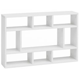 KADIMA DESIGN WANDREGAL MAGRA Spanplatte 9 F&auml;cher Modern, Wei&szlig; 75x16x51 cm
