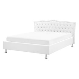 Beliani BETT 140/200cm Wei&szlig; Metz