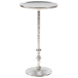 Beliani BEISTELLTISCH Aluminium silber rund 32 cm Meda