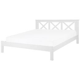 Beliani BETT mit Lattenrost 180x200 cm Wei&szlig; Tannay
