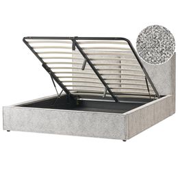 Beliani BETT mit Stauraum 180/200 cm Schwarz Moissac