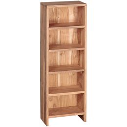 KADIMA DESIGN CD-REGAL Massivholz Pflegeleicht 90cm, Beige 30x17x90 cm