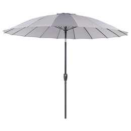Beliani SONNENSCHIRM hellgrau 255 cm Baia