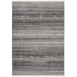 KADIMA DESIGN TEPPICH PERRAN, gestreift, Schwarz-Wei&szlig;, 160 x 230 cm