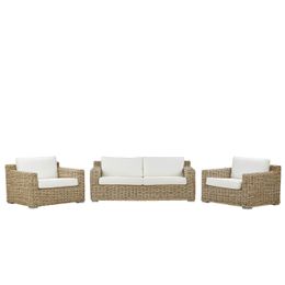 Beliani LOUNGE-SET 4-Sitzer nat&uuml;rlich Ardea