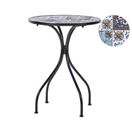 Beliani GARTENTISCH Keramik Schwarz Civita