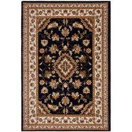 KADIMA DESIGN TEPPICH GLAZERT, klassisch-floral, Dunkelblau, 200 x 290 cm