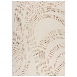 KADIMA DESIGN WOLLTEPPICH HUMBER, abstrakt, Natur-Orange, 160 x 230 cm