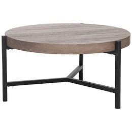 Beliani COUCHTISCH heller Holzfarbton 70 cm Bonita