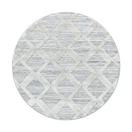 KADIMA DESIGN HOCHFLORTEPPICH EISACK, im Boho-Stil, Grau, &Oslash; 160 cm