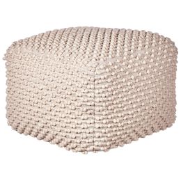 Beliani POUF Taupe Kingri