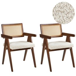 Beliani ESSZIMMERSTUHL 2er-Set Beige Ava