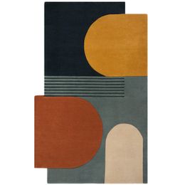 KADIMA DESIGN TEPPICH aus Wolle HALLEIN in Bunt, geometrisch-abstrakt, 120 x 180 cm