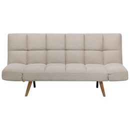 Beliani 3-SITZER-SCHLAFSOFA Polsterbezug Beige Ingaro
