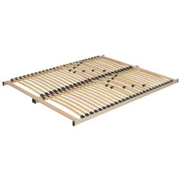 Beliani LATTENROST 160x200 cm Heller Holzfarbton Vouziers