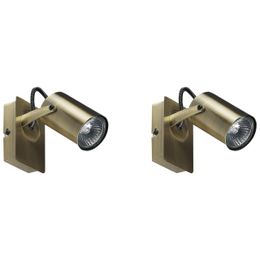Beliani WANDLEUCHTE 2er-Set Klip 7/10/15 cm Wandlampe