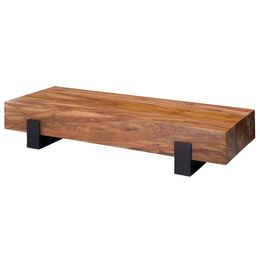 KADIMA DESIGN SOFATISCH Massivholz, Handgefertigt, Schutzlackversiegelt, Puristisch Modern, 115x44x22cm