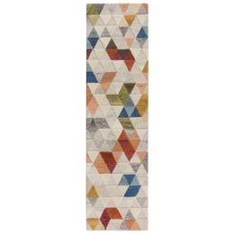 KADIMA DESIGN WOLLTEPPICH ESK, geometrisch, Bunt, 60 x 230 cm