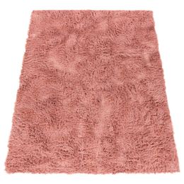 KADIMA DESIGN HOCHFLORTEPPICH, einfarbig, aus Polyester, Fuchsia, 160 x 220 cm