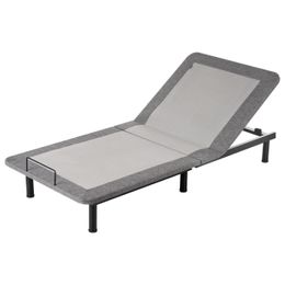 Beliani LATTENROST elektrisch verstellbar BRUNOY 90 x 200 cm Grau