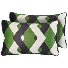 Beliani GARTENKISSEN 2er-Set Bunt 30/50 cm Sway