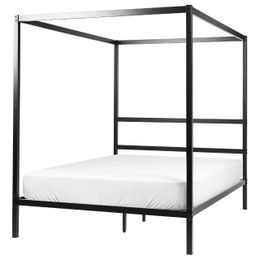 Beliani HIMMELBETT 140/200cm Schwarz Lestards