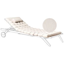 Beliani LIEGENAUFLAGE Hellbeige 56/192 cm Cesana Premium