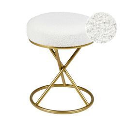 Beliani HOCKER Cremewei&szlig; Presho