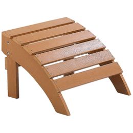 Beliani FUSSHOCKER Kunstholz heller Holzfarbton Adirondack