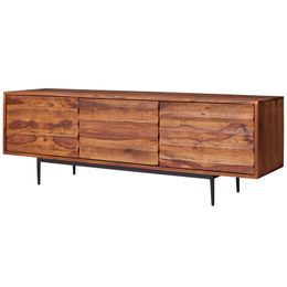 KADIMA DESIGN LOWBOARD Mango Massivholz Metall Industrial Stil f&uuml;r Fernseher bis 55 Zoll