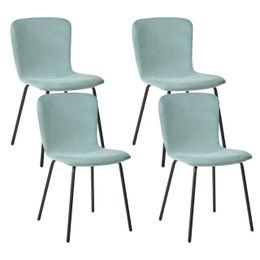 Beliani ESSZIMMERSTUHL 4er-Set Mintgr&uuml;n Caldwell