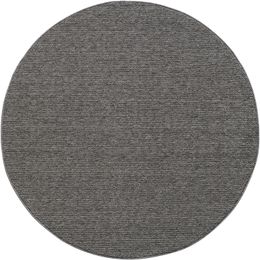 KADIMA DESIGN TEPPICH Flachgewebe CIMA in Grau, einfarbig, &Oslash; 160 cm