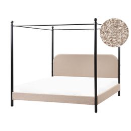 Beliani HIMMELBETT 180x200 cm Beige Dannemois