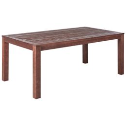 Beliani GARTENTISCH Eukalyptusholz dunkel braun 180x100 cm Tuscania