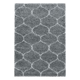 KADIMA DESIGN TEPPICH Hochflor RONDA in Grau, im Skandi-Stil, 280 x 370 cm