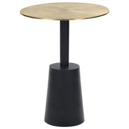 Beliani BEISTELLTISCH Aluminium gold/schwarz rund 36 cm Tanami