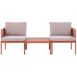 Beliani LOUNGE SET 2-Sitzer modular Orange Terracina