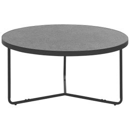 Beliani KAFFEETISCH grau/schwarz 80 cm MELODY Melody