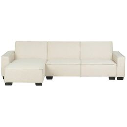Beliani ECKSOFA Leder Beige linksseitig Romedal