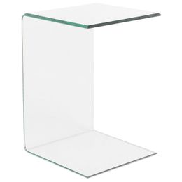 Beliani BEISTELLTISCH Glas transparent 40/40/61 cm Lourdes