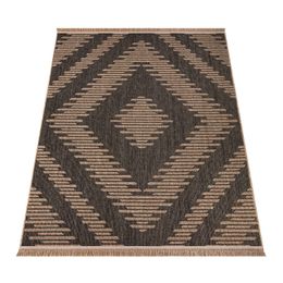 KADIMA DESIGN OUTDOORTEPPICH, in Naturoptik, Florh&ouml;he 7 mm, Anthrazit, 160 x 220 cm